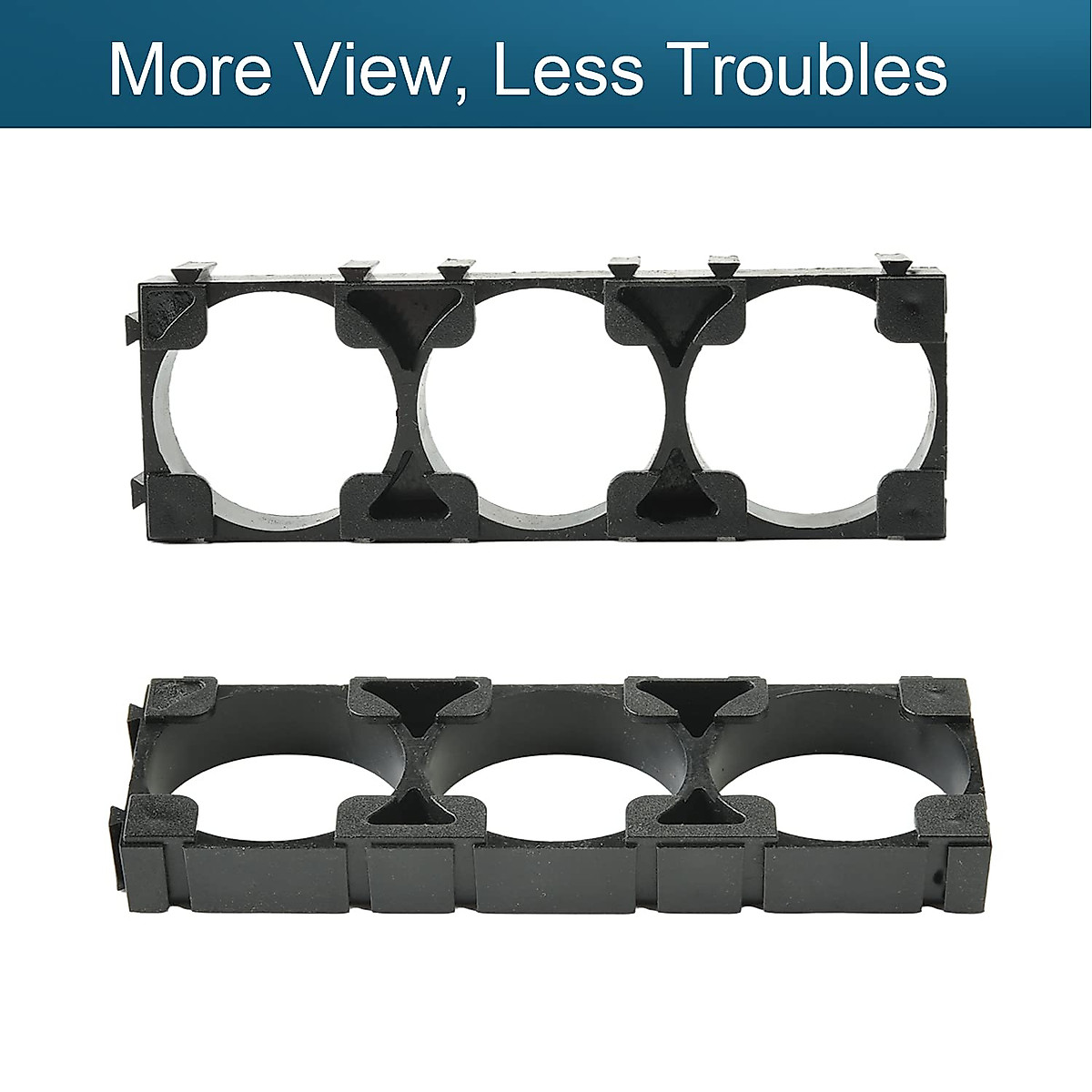 Bettomshin 20Pcs 21700 Lithium Cell Spacer Triple Battery Holder Bracket Battery Pack Bracket for DIY Fixed Battery 21.7mm Hole Dia