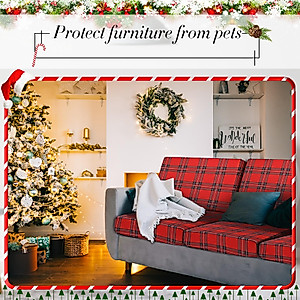 Newwiee 8Pcs Patio Cushion Covers Stretch Outdoor Cushion Cover Replacement for Patio Furniture Sofa Couch Slipcovers, Soft Flexibility Washable Furniture Protector(Waterproof Pure,Red, Green)