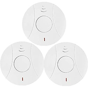 3 Pack Photoelectric Smoke and Carbon Monoxide Detector, Smoke Alarm Sealed-in 10 Year Lithium Battery-Operated (White)