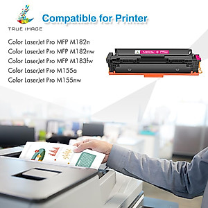 TRUE IMAGE Compatible Toner Cartridge Replacement for HP 215A W2310A for HP Color Pro M182nw M183fw M155 W2311A W2312A W2313A Printer Toner (Black Cyan Yellow Magenta, 4-Pack)