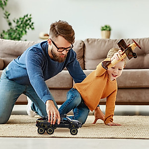 Diecast Pickup Truck Toy F150 Zinc Alloy Metal Model Car 1:24 Scale for Kids Toy Gift (Black)