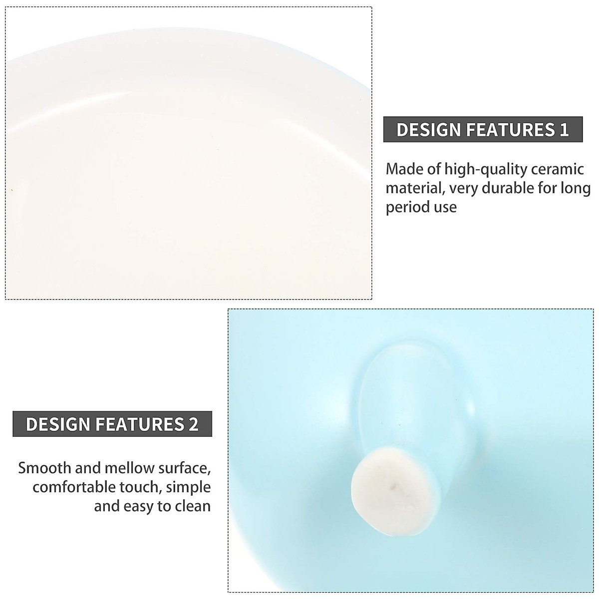 DOITOOL Ceramic Salad Bowl 200ml Cute Bathtub Shape Yogurt Ice Cream Bowl Pudding Cup Fruit Serving Dish Soap Holder for Home Kitchen (Blue)