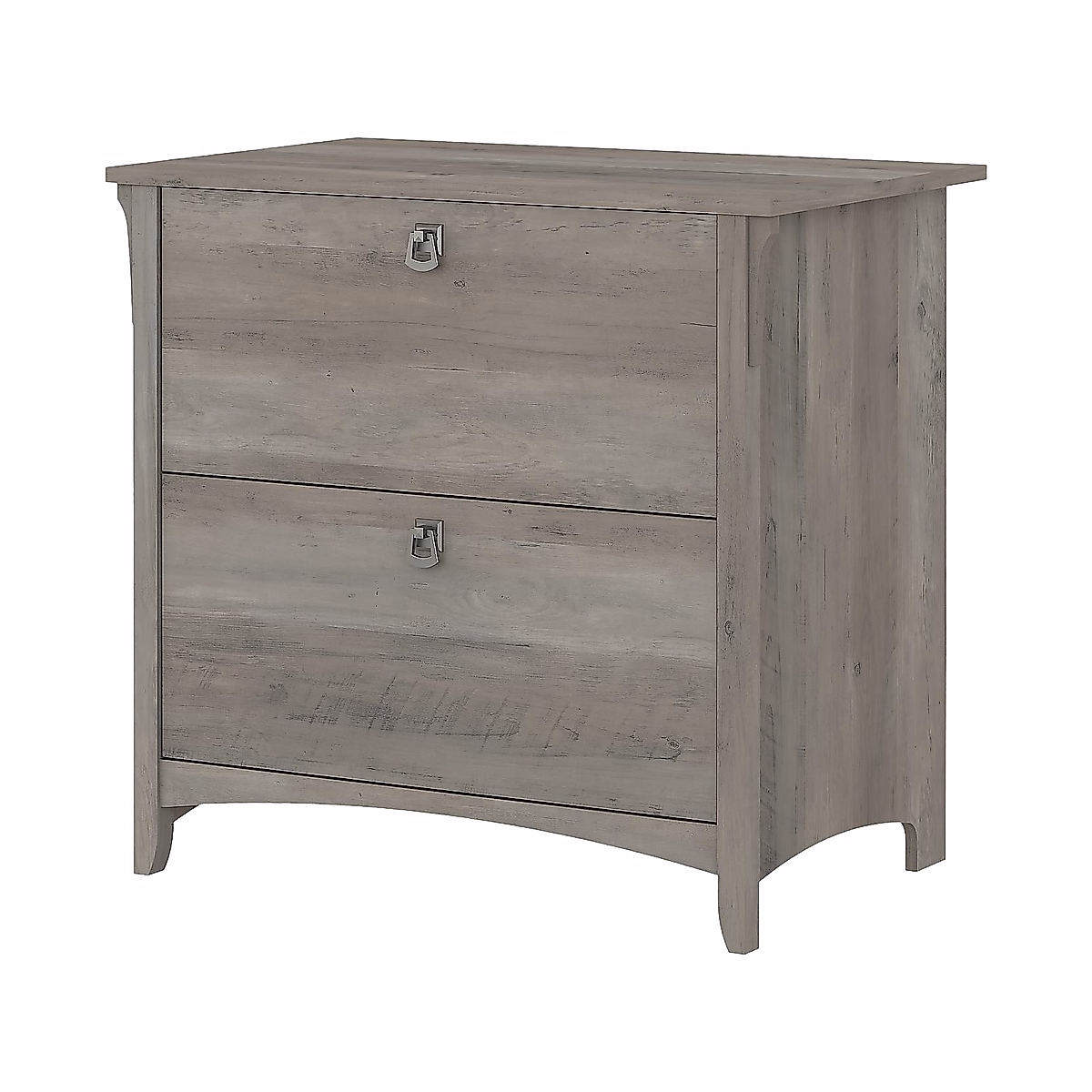 Bush Furniture Salinas Lateral 2 Cabinet Filing Drawer | Home Office Storage Organizer, Driftwood Gray