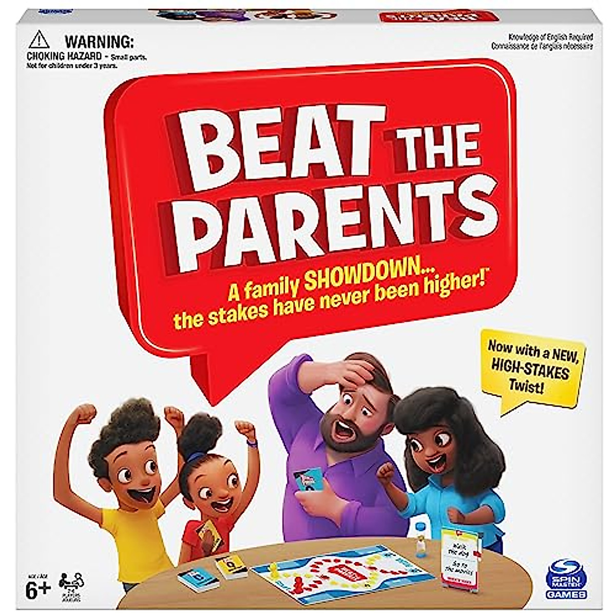 SPIN MASTER GAMES Beat The Parents Classic Family Trivia Game, Kids vs Parents for Ages 6 and up