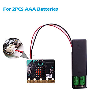 Geekstory Battery Holder - 5 PCS 3V AAA Battery Case Cover Storage Box with ON/Off Switch and Wire Leads PH2.0 JST Connector Male for BBC Micro:bit Arduino