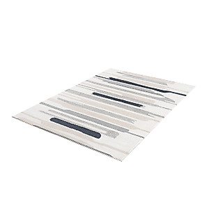 Abani Rugs Cream and Gray 8 ft. x 10 ft.(7'9"x10'2") Contemporary Neutral Paint line Area Rug. Superior Turkish Stain Resistant Area Rug