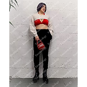 Multicolored Graffiti Print Round Ball Shape Unique Clutch Top-Handle Satchel Handbag (Ball Shape w/Plastic Chain (Smaller) - Red)