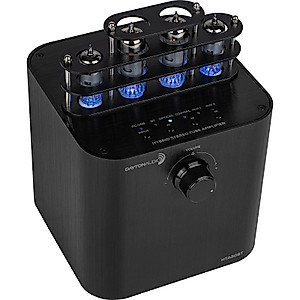 Dayton Audio HTA50BT Hybrid Stereo Tube Amplifier with Integrated DAC, Sub Out, and Headphone Out