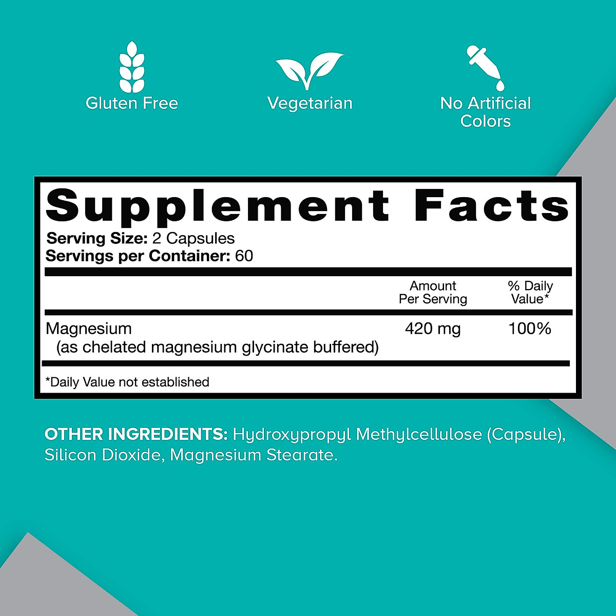 Qunol Magnesium Capsules 420mg, High Absorption Magnesium Supplement, Extra Strength, Bone and Muscle Health Supplement, 120 Count