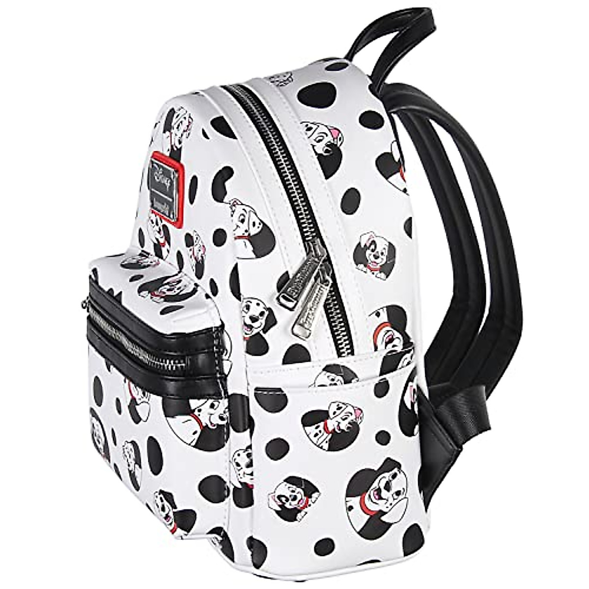 Loungefly Disney 101 Dalmatians Spots and Pups Lucky Penny Patch Allover Print Mini Backpack