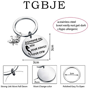 TGBJE Mulan Inspire Gift Dishonor On Your Cow and Family Keychain Dragon Gift for Mulan Fans (Dishonor Keychain)…