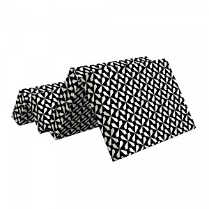 Ambesonne Abstract Foldable Mattress, Monochrome Geometric 70's, 74.8" x 35.4", Eggshell and Dark Brown