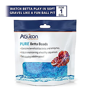 Aqueon Pure Betta Beads, Blue