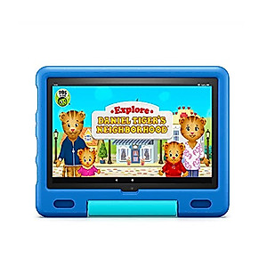 Amazon Fire HD 10 Kids tablet, 10.1", 1080p Full HD, ages 3–7, 32 GB, Sky Blue