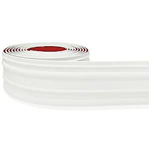 PRO FLEX White Vinyl Wall Base Decor, 6 Inch X 40 Ft Trim With Super Strong Peel and Stick Adhesive Back - Flexible Self Stick Vinyl Floor Base - Easy Install
