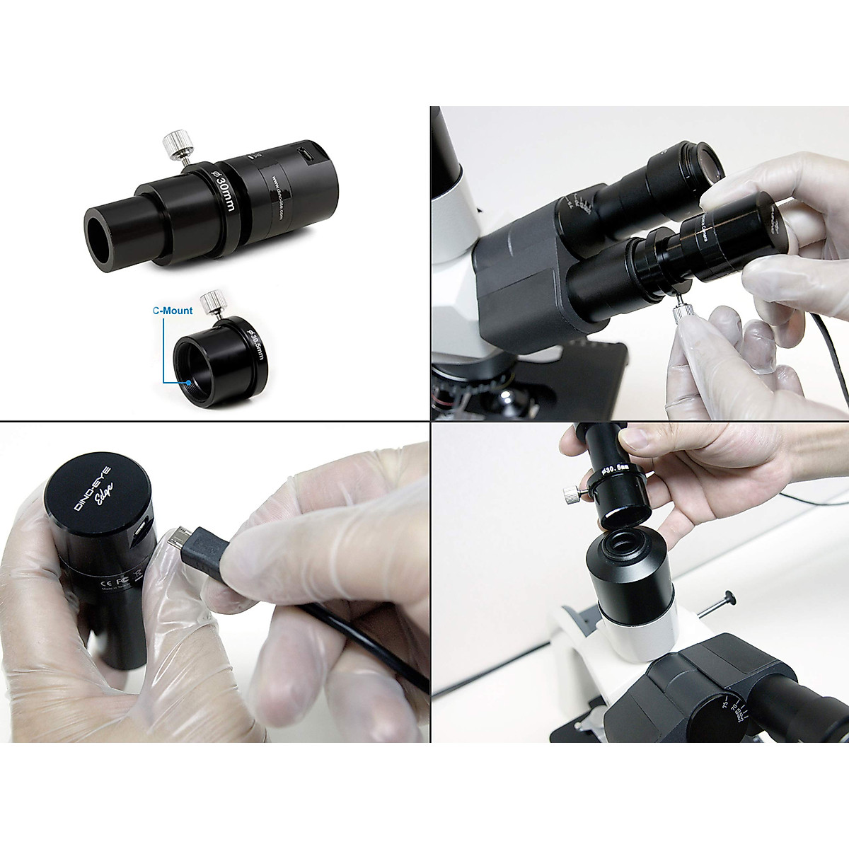 Dino-Lite USB Eyepiece Camera AM7025X – 5MP, Use on Traditional Microscope