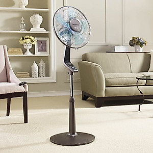 Rowenta VU5550 Turbo Silence Oscillating Fan, Standing Fan, 4 Speed Fan with Remote Control