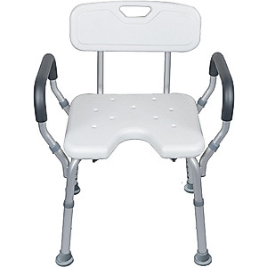 Shower Bath Chair Tool-Free Assembly Spa Bathtub Shower Lift Chair, Portable Bath Seat, Adjustable Shower Bench, White Bathtub Lift Chair with Arms… (2) (1 Shower Chairs)