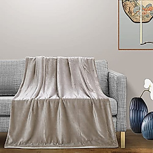 Thesis Sherpa Fleece Throw Blanket for Couch Linen Throw Blanket – Fuzzy Cozy Warm Sherpa Blanket Throw, 50x60 Inches