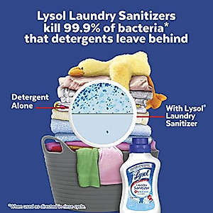 Lysol Laundry Sanitizer Additive, Sanitizing Liquid for Clothes and Linens, Eliminates Odor Causing Bacteria, Crisp Linen, 41oz