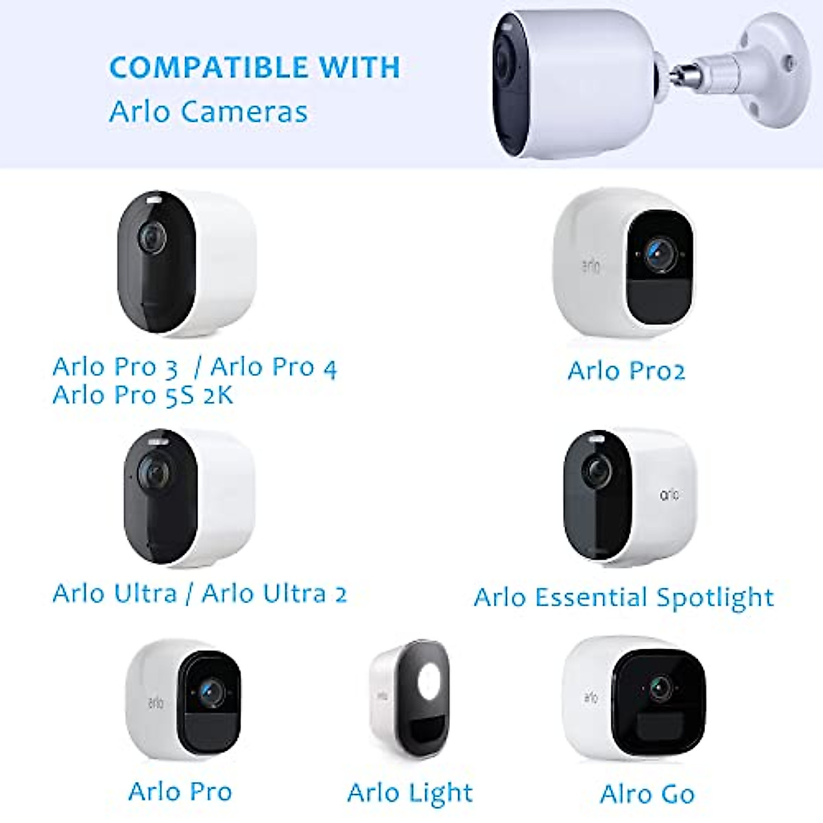 Wall Mount Bracket for Ring Stick Up Cam,Arlo Camera,Wyze Camera,Surveillance Camera System -3PACK