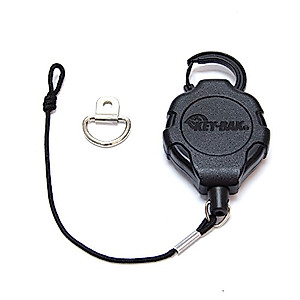 KEY-BAK MIC-BAK CB Radio Retractable Tether, 36" Kevlar Cord, 8" Nylon Attachment Loop, D-Ring Mount Included (0KR3-4A11)