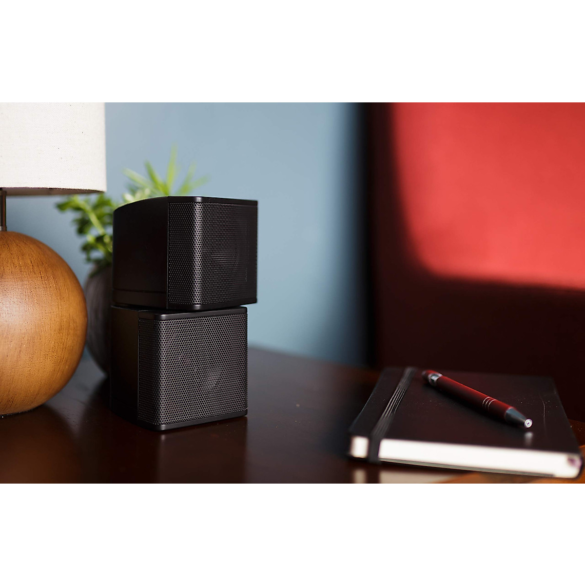 Pure Resonance Audio MC2.5B Dual 2.5” Swiveling Surround Sound Mini Cube Speaker (Pair, Black) (Without Brackets)