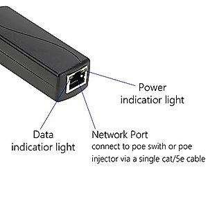 ANVISION 2-Pack Active 48V to 12V PoE Splitter Adapter, IEEE 802.3af Compliant 10/100Mbps, DC 12V Output, for IP Camera AP Voip Phone and More