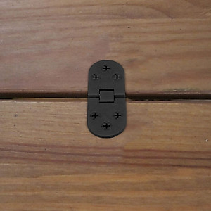 Piutouyar 4PCS Butler Tray Hinge Black, Heavy Duty Folding Flip Top Hinge 180 Degree Round Edge Hinge for Folding Tables Sewing Machine Table Furniture Accessories 3.1inch x 1.16inch