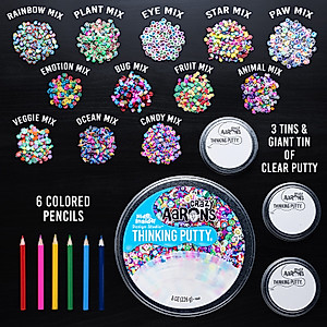 Crazy Aaron’s Thinking Putty Hide Inside! Design Studio Kit - Create, Mix, Mold, Fun Activity Set, Mix-in Pieces, Sensory ThinkingPutty, Fidget, Never Dries Out, Non-Toxic, Kids Ages 5+