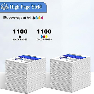 SHUOLEI 822XL Remanufactured Ink Cartridge Replacement for EP 822 XL 822XL T822 T822XL Ink Cartridge Combo Pack Work for WF-4830 WF-3820 WF-4820 WF-4834 Printers (4 Packs, Black/Cyan/Magenta/Yellow)