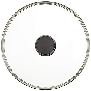 BALLARINI 334 °F02.24 Glass Lid 24 cm Stainless Steel Lid and Knob, Black/Clear, 6 x 24.6 x 24.6 cm