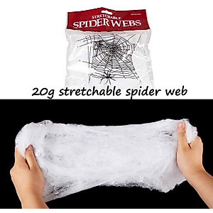 Moon Boat 393" x 79" Black Creepy Cloth + Spider Web - Halloween Decorations Haunted House Indoor Outdoor Party Decor