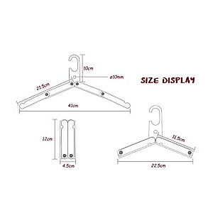 Hikeman Travel Hangers Metal Heavy Duty Folding Hangers for Wet Clothes Portable Space Saving Travel Accessories for Camping Cruise Hotel (3, Black)