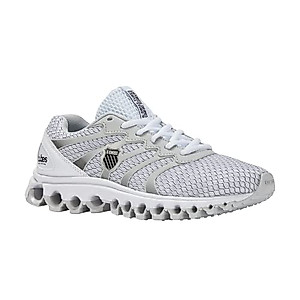 K-Swiss Women's Tubes 200 Training Shoe, White/Black/Grey, 9 M