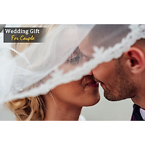 Mr and Mrs Gifts-Anniversary Wedding Gift for Couple,Christmas Bridal Shower Bachelorette Engagement for Bride, Newly Engaged,Registry Items,Kitchen Aprons with Oven Mitts Pot holder & Dish Towel