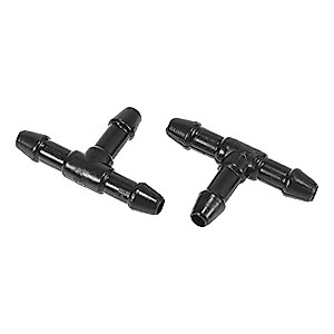 X AUTOHAUX 10pcs T Shaped Plastic 3 Way Windshield Washer Hose Connector Tube Pipe Fitting Splitter Adapter for Car