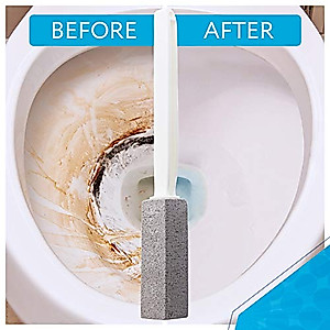 [2 Pack] Pumice Stone Toilet Bowl Cleaner with Extra Long Handle - Limescale Remover - Pumice Toilet Brush - Also Cleans BBQ Grills, Tiles, Tile Grout, & Swimming Pools by Impresa