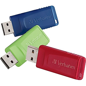 Verbatim 4GB Store 'n' Go USB Flash Drive - PC / Mac Compatible - 3pk - Red, Green, Blue