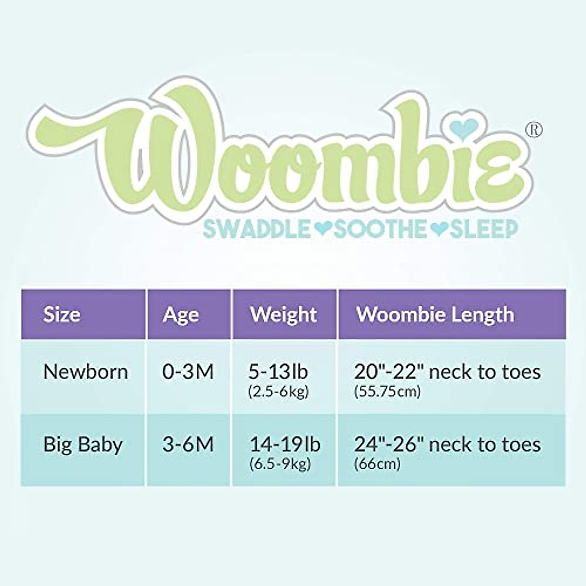 Woombie Original Baby Swaddling Blanket - Soothing, Cotton Baby Swaddle - Wearable Baby Blanket, Vanilla Cream, 14-19 lbs