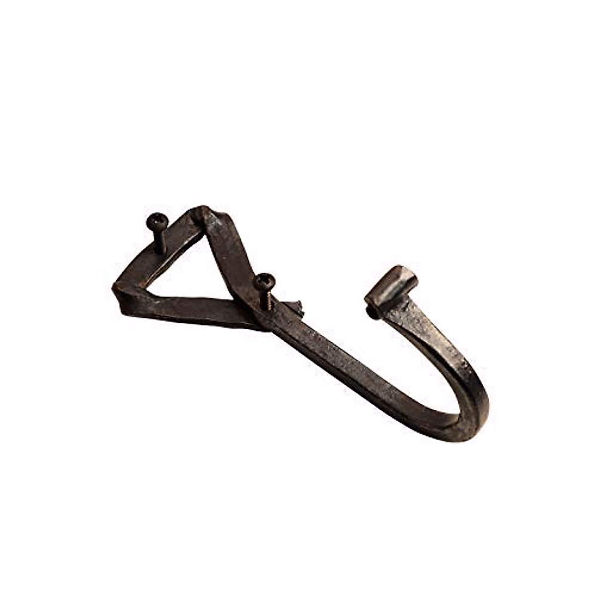 GoCraft Handmade Wrought Iron Coat Hook | Hook for Coats, Towels, Scarves | Forged Metal Decorative Colonial Wall Decor