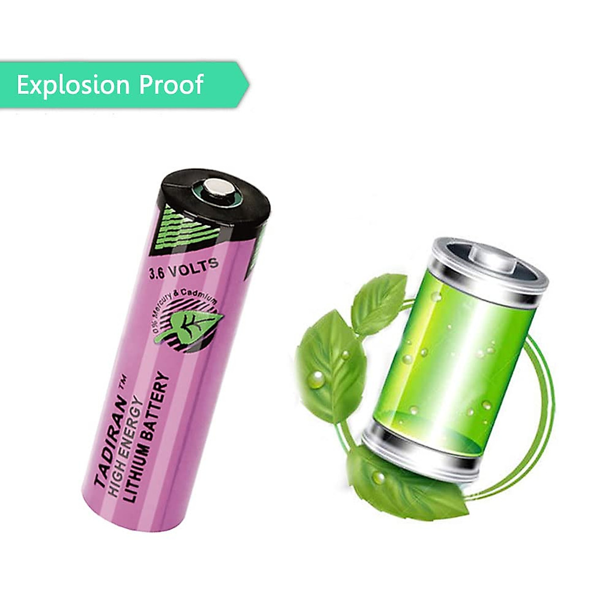 STEPMAX 10 Pack Tadiran TL-5903 ER14500 AA PLC Lithium Battery,3.6V 2400mAh Replacement Lithium Battery for Siemens S7-400 6ES7971-0BA00 (Non-Rechargeable)