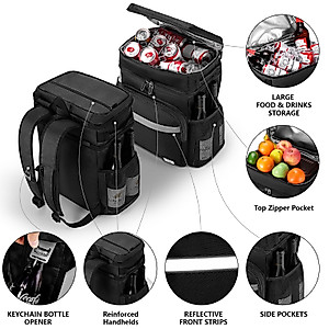TOTEXISAP Cooler Backpack 54 Cans, Backpack Coolers Insulated Leak Proof, Large Capacity Beach Ice Chest Backpack, Waterproof Soft Cooler Bag Lunch Backpack for Men Women Camping Hiking (Black)
