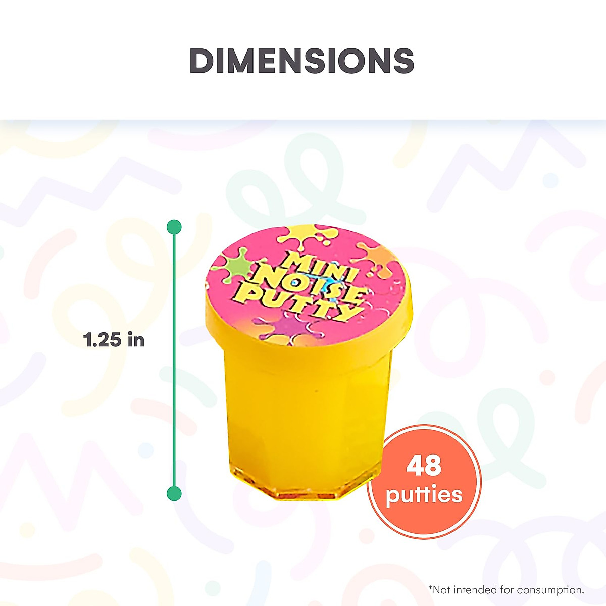 Kicko Slime Bulk Set of 48 Multicolored - Mini Noise Putty Toys Collection - Fun Kids Tactile Sensory Play, Stimulation Toy - Slime Set Gifts for Students - for Boys and Girls Ages 3+