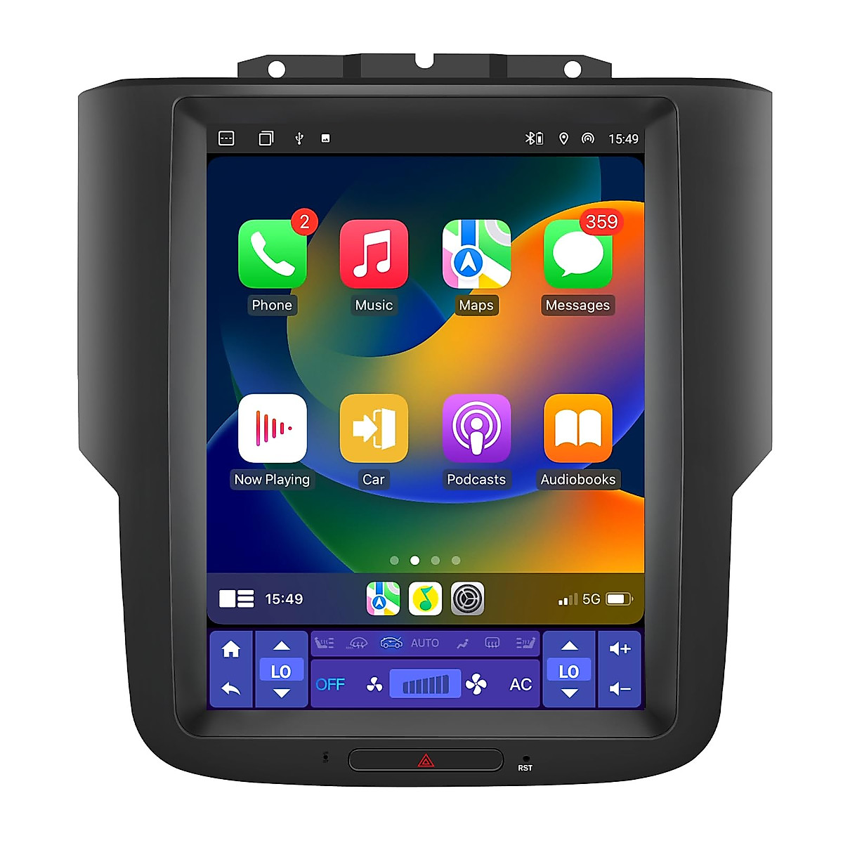 Car Radio Stereo for Dodge Ram 2013-2018 1500 2500 3500 10.4 Inch T Style with CarPlay Android Auto GPS Navigation