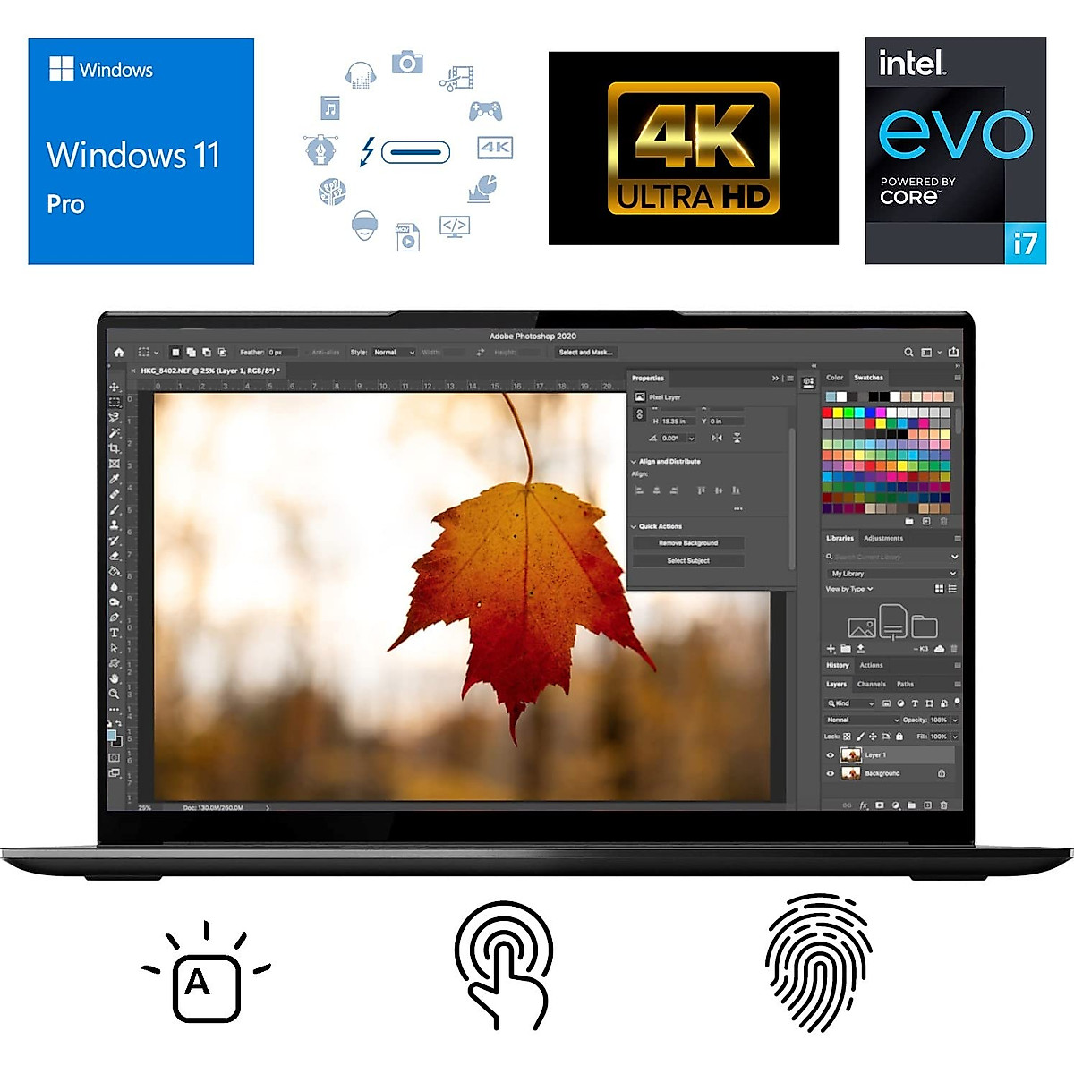 Lenovo IdeaPad Slim 9i 14" 4K UHD Touchscreen Ultra Business Laptop, Intel Core i7-1165G7 EVO, 16GB LPDDR4x, 512GB PCIe SSD, Backlit KB, FP Reader, Thunderbolt 4, Windows 11 Pro, Shadow Black