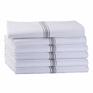 Kitchen Towel Set - 100% Cotton Kitchen Towels, Reusable Dish Cloths, Grey Dish Towels for Kitchen, Soft Absorbent Tea Towels, Durable Kitchen Hand Towels, 14” x 25” Kitchen Dish Towels - 6 Pack