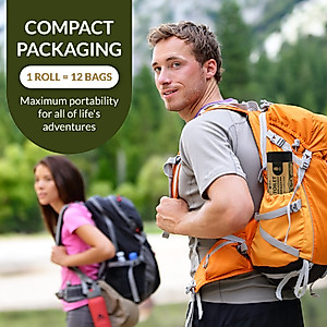 Reli. (12 Count) Portable Toilet Bags Compostable (8 Gallon - 1 Mil Thick) | Camping Toilet Bags | ASTM D6400 | Use for Portable Commode, Camp, Travel, Hiking (Black)