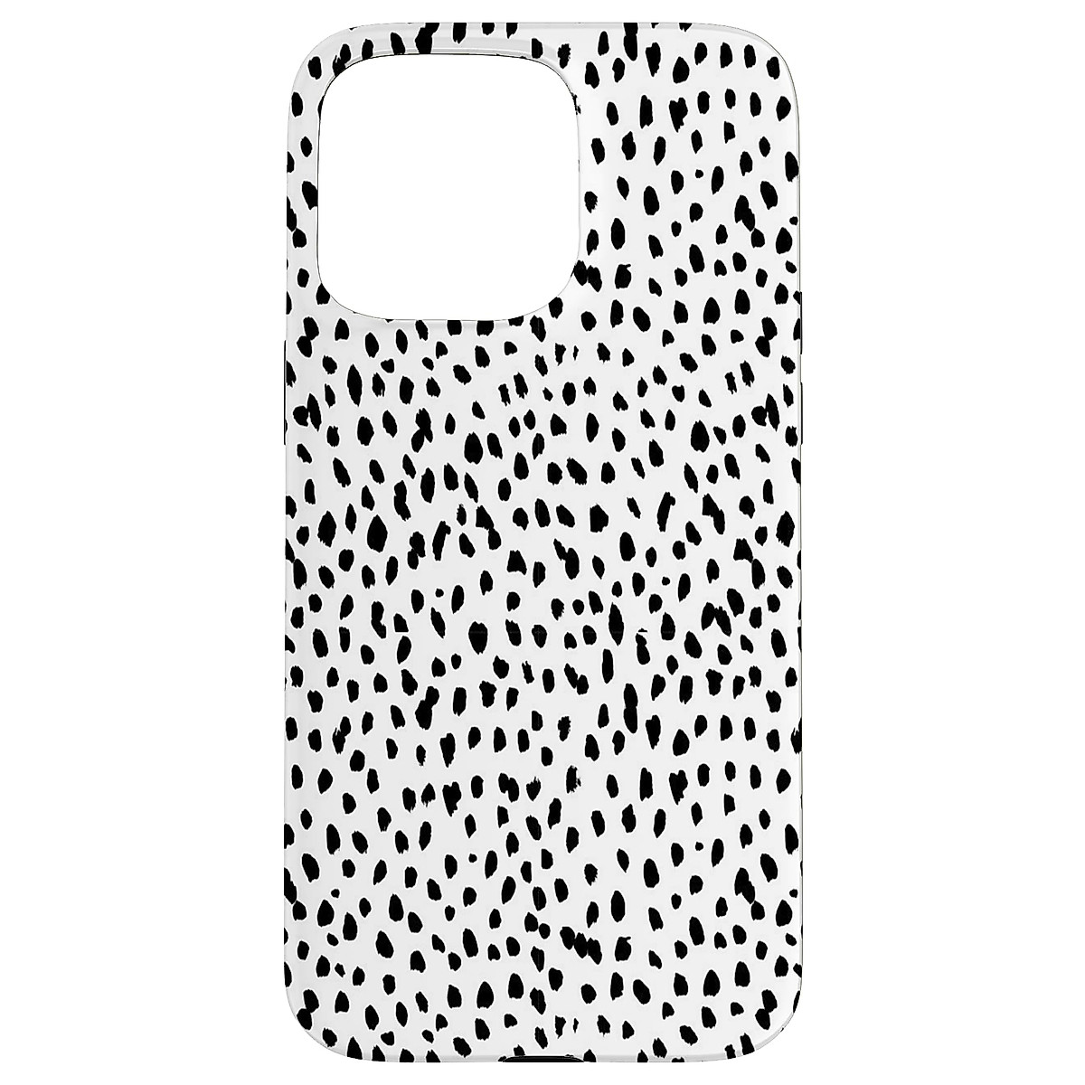 iPhone 15 Pro Max Dalmatian Animal Print Black And White Black White Case