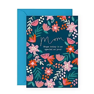 CENTRAL 23 Mom Birthday Card From Daughter - Mom Hope Today Is As Special As You - Mother Birthday Card For Mommy - Floral Greeting Cards - Flower Gifts For Her - Comes With Fun Stickers